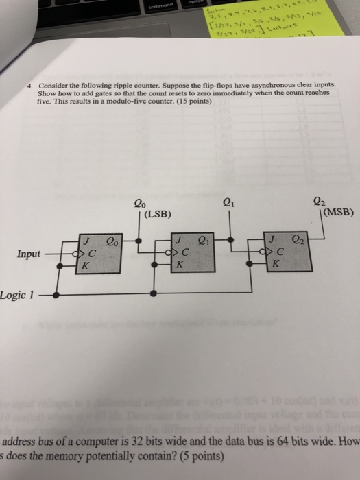 Solved 4. Consider the following ripple counter. Suppose the | Chegg.com Solved 4. Consider the following ripple counter. Suppose the | Chegg.com