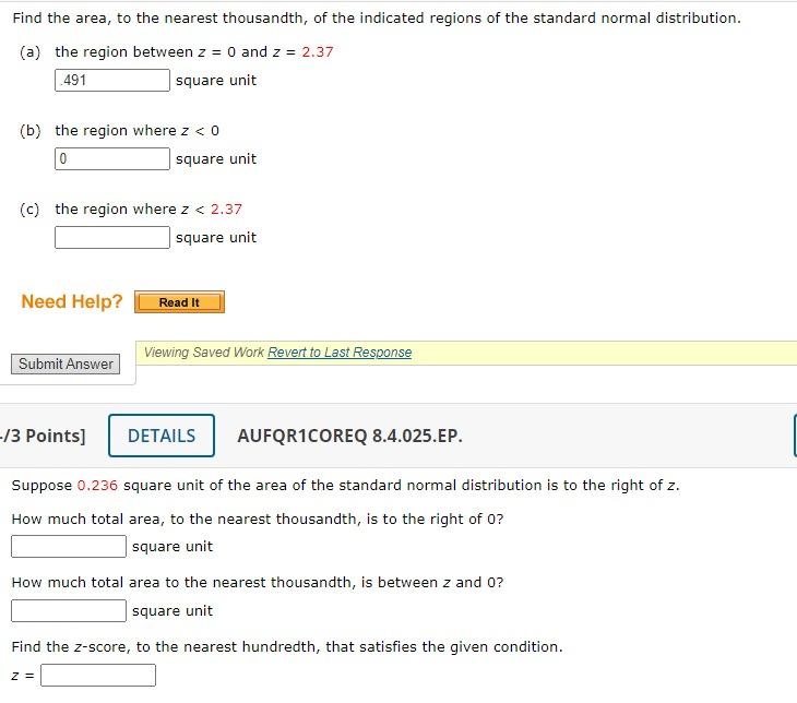 Solved Find the area, to the nearest thousandth, of the | Chegg.com