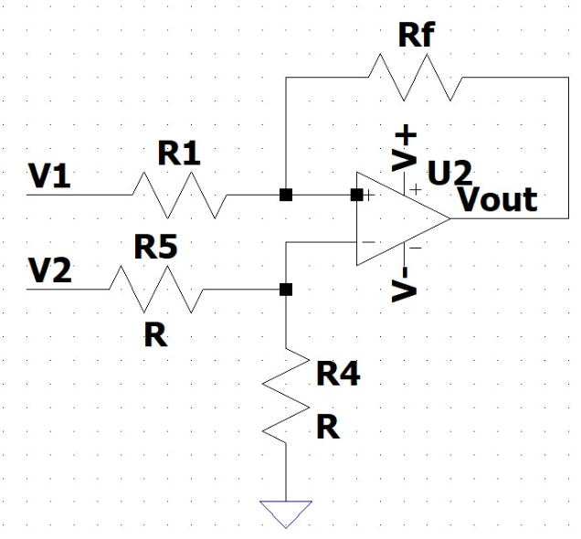 Solved Rf R1 V+ V1 M U2 Vout R5 V2 V- R R4 R In the given | Chegg.com