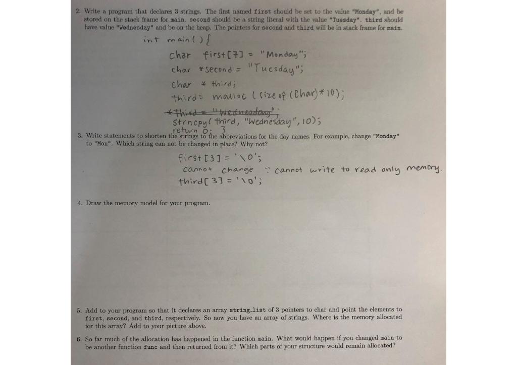 Solved 2. Write a program that declares 3 strings. The first | Chegg.com