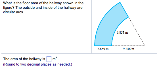 Solved What is the floor area of the hallway shown in the | Chegg.com