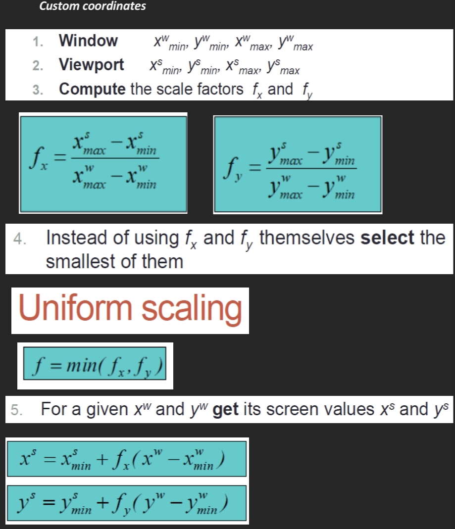 2D Transformations X2=X1+DxY2=Y1+DyX2=X1⋅SxY2=Y1⋅Sy - | Chegg.com