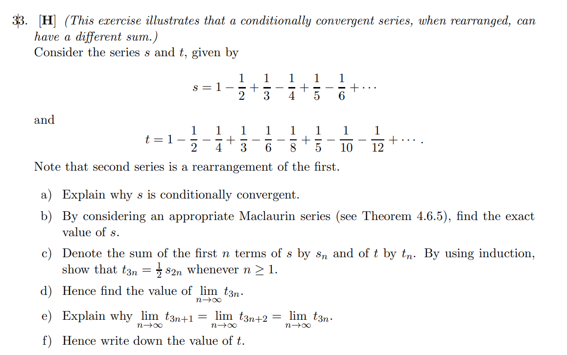 Solved 3. [H] (This exercise illustrates that a | Chegg.com