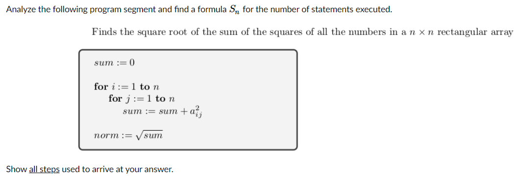 Solved Analyze the following program segment and find a | Chegg.com