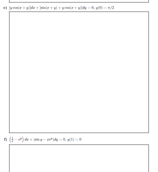 Solved Question 1. For each of the following ODEs, find the | Chegg.com