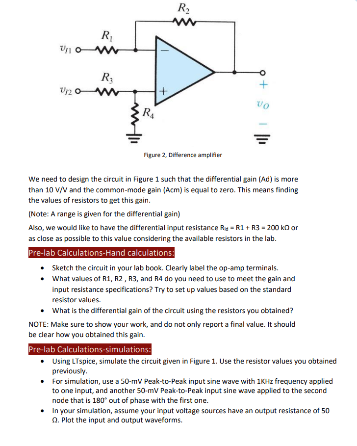 Solved We need to design the circuit in Figure 1 ﻿such that | Chegg.com