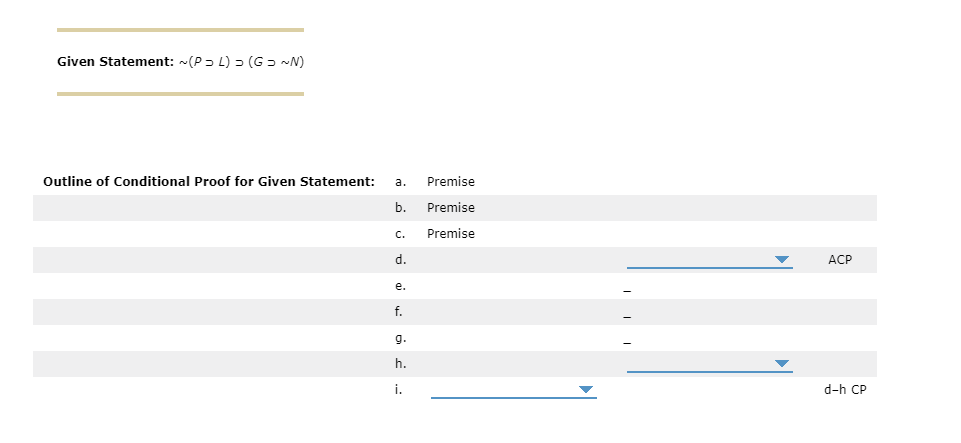 For each given conditional statement, complete an | Chegg.com