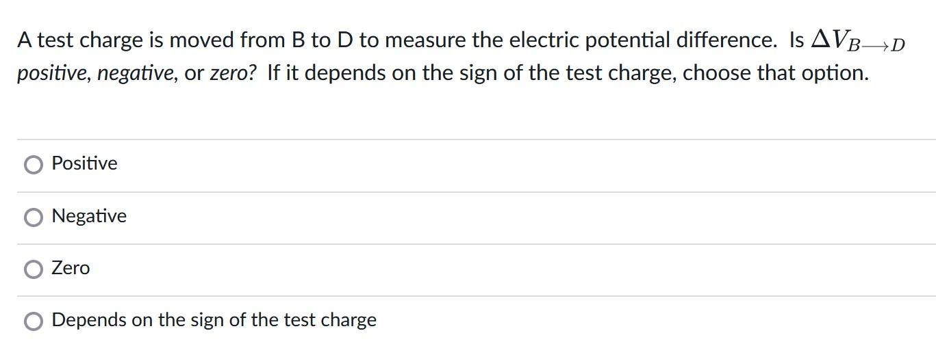 Solved D Х + X Х Х A A B B C A positive test charge is | Chegg.com