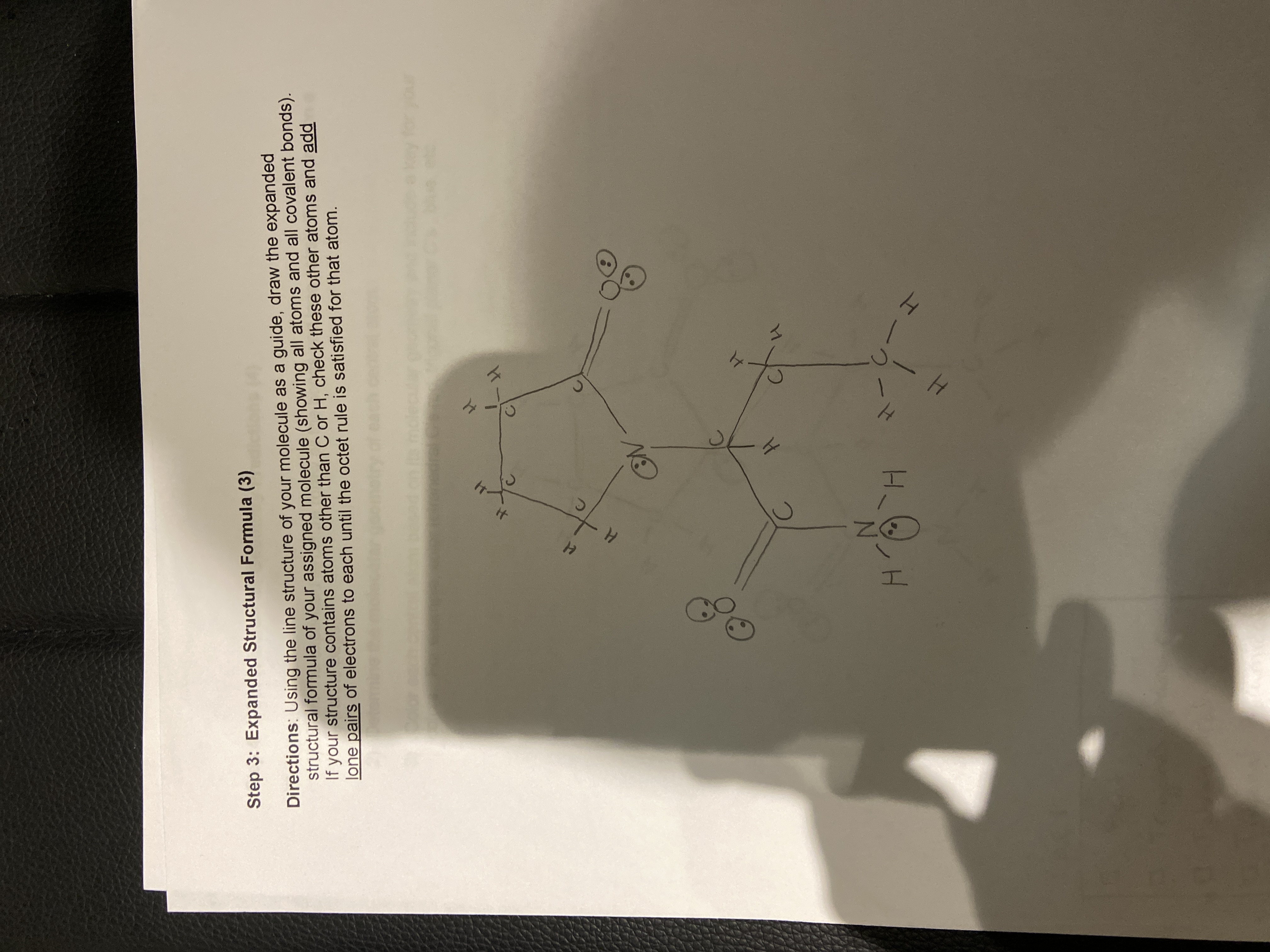 Solved Step 3: Expanded Structural Formula (3)Directions: | Chegg.com