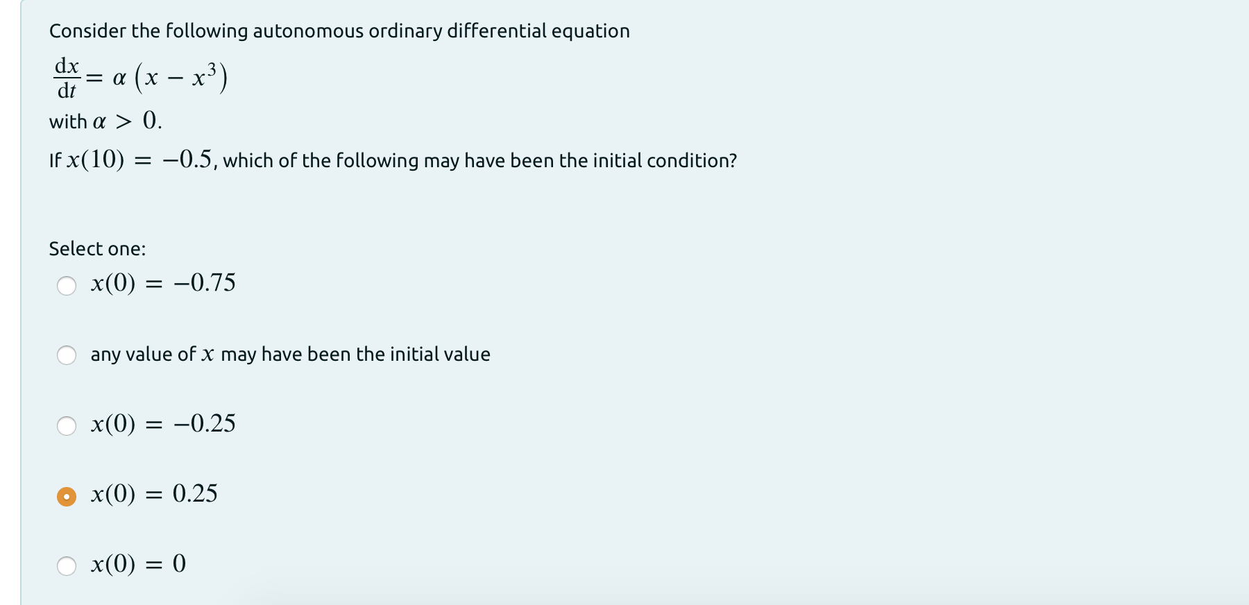 Solved Consider the following autonomous ordinary | Chegg.com