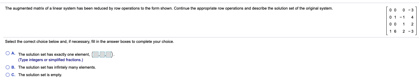 Solved Select the correct choice below and, if necessary, | Chegg.com