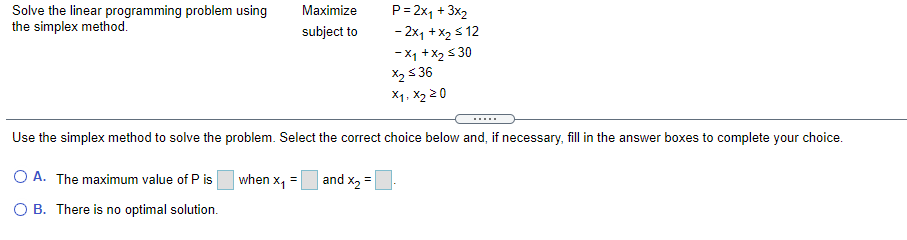 Solved Solve the linear programming problem using the | Chegg.com