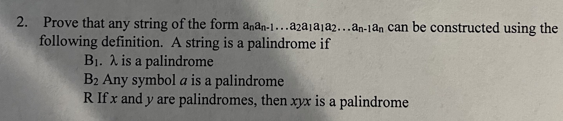 Solved 2. Prove that any string of the form | Chegg.com