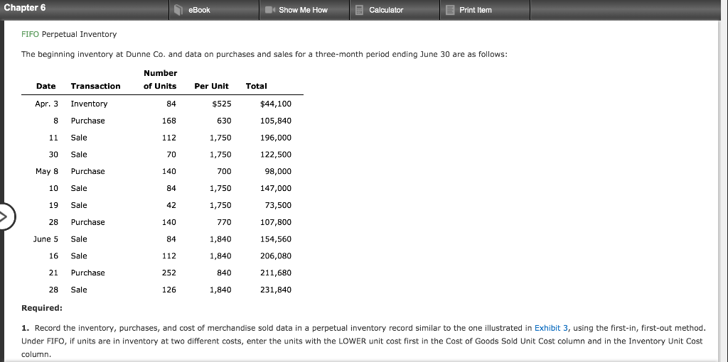 Solved Chapter 6 eBook Show Me How Calculator Print Item | Chegg.com