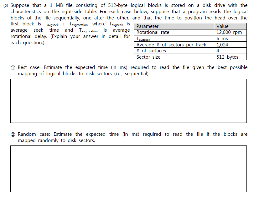 Solved 2 Suppose That A 1 MB File Consisting Of 512 by Solved 2 Suppose That A 1 MB File Consisting Of 512 by