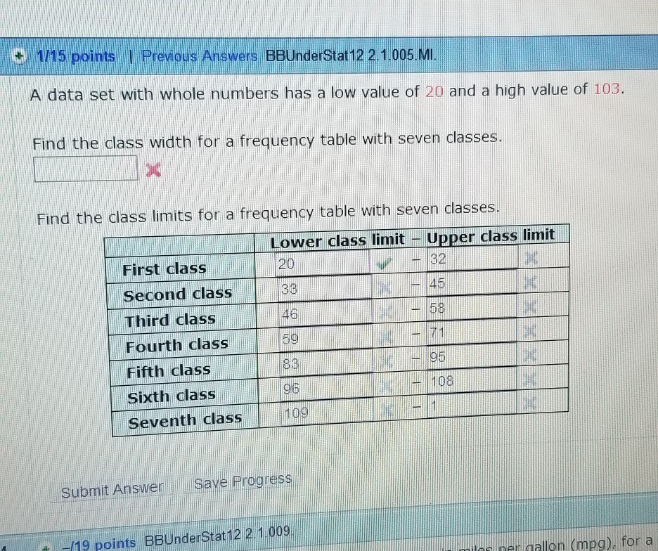 Solved 1/15 points l Previous Answers BBUnderStat 12 2 1.005 | Chegg.com