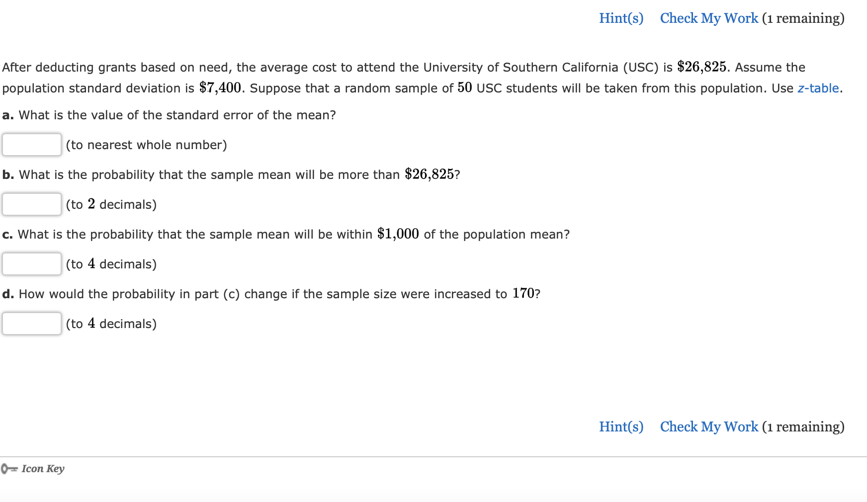 Solved Hint(s) Check My Work (1 remaining) After deducting | Chegg.com