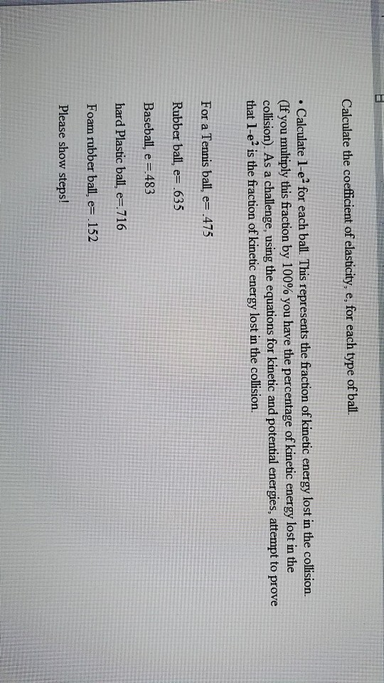 Solved Calculate the coefficient of elasticity, e, for each | Chegg.com