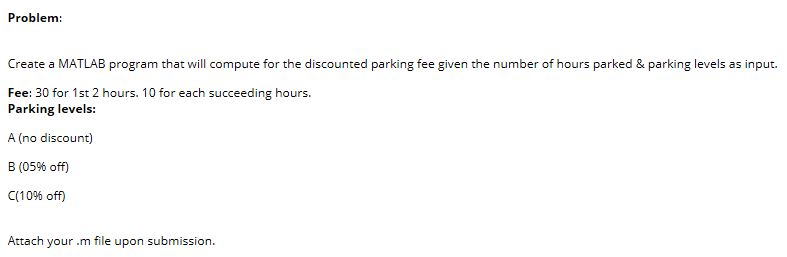 Solved Problem: Create a MATLAB program that will compute | Chegg.com