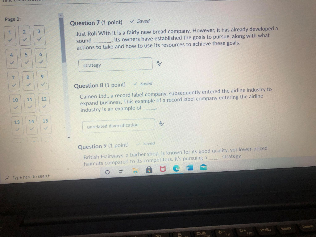 Solved Page 1: 1 2. 3 Question 7 (1 point) Saved Just Roll | Chegg.com