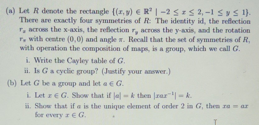 Solved (a) Let R denote the rectangle {(x,y) E R2 |-2