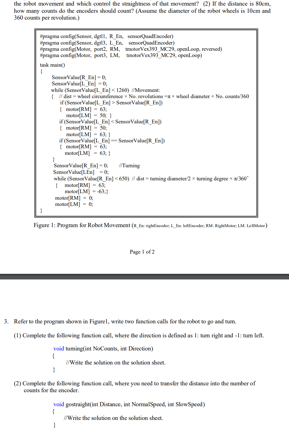 Solved the robot movement and which control the straightness | Chegg.com