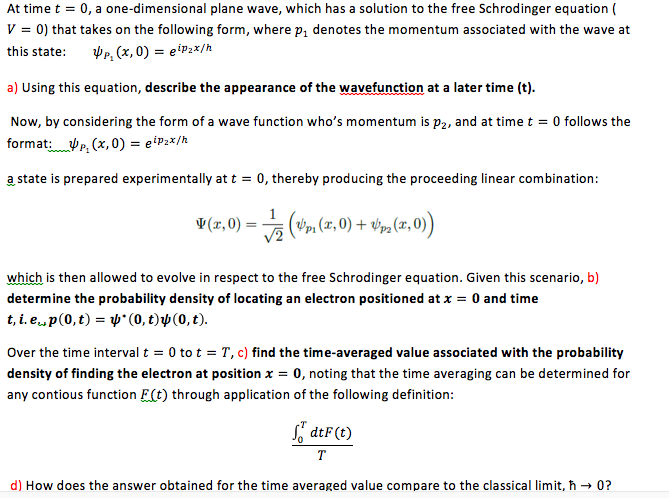 Solved At time t = 0, a one-dimensional plane wave, which | Chegg.com