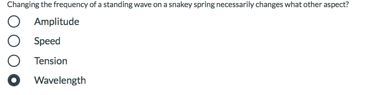 Solved Changing the frequency of a standing wave on a snakey | Chegg.com