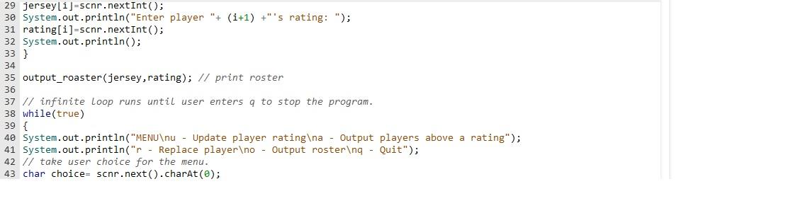 Solved 8.14 LAB*: Program: Soccer team roster This program | Chegg.com