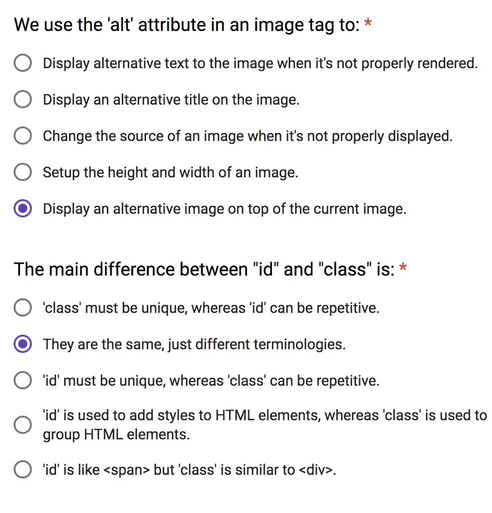 Solved We use the 'alt' attribute in an image tag to:* O | Chegg.com