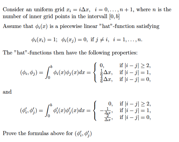 Solved Consider An Uniform Grid Xi ідх I 0 N 1