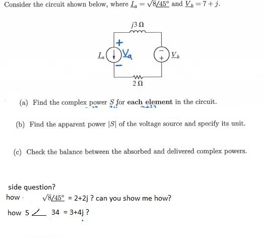 Solved Consider the circuit shown below, where la = 8/45º | Chegg.com