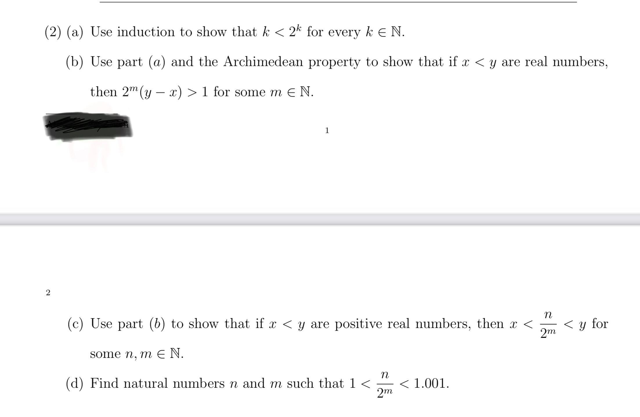 Solved (2) (a) Use induction to show that k