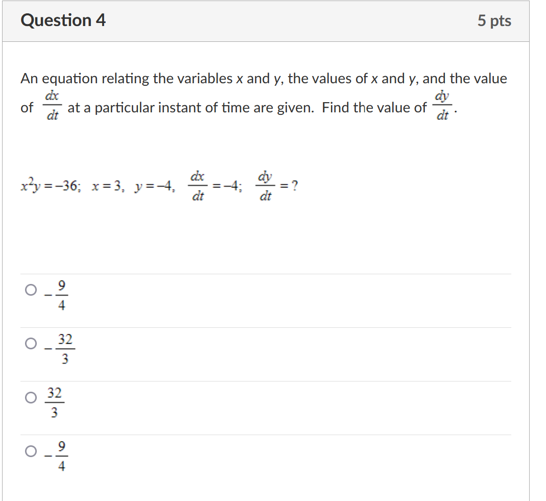 Solved An Equation Relating The Variables X And Y The 