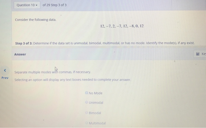 Solved Question 9 of 29 Step 3 of 3 Consider the following | Chegg.com