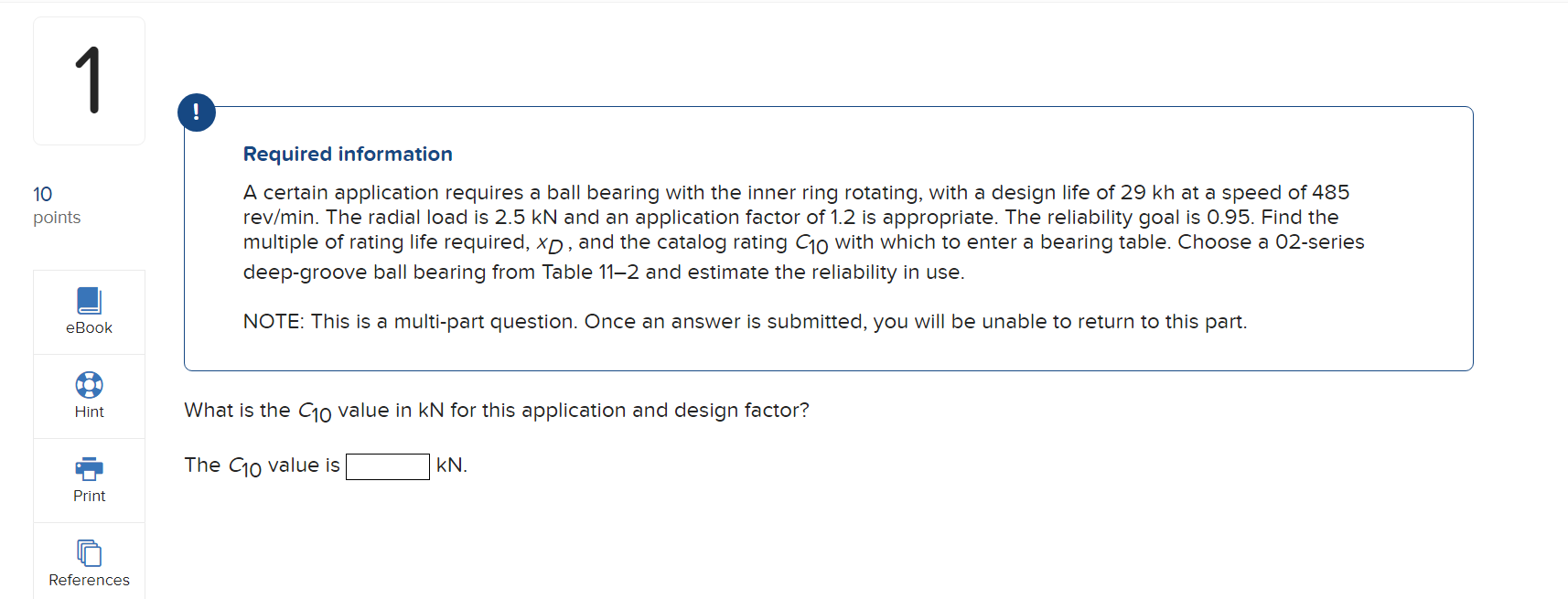 Solved Required information A certain application requires a | Chegg.com