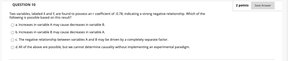 Solved QUESTION 10 2 points Save Answer Two variables, | Chegg.com