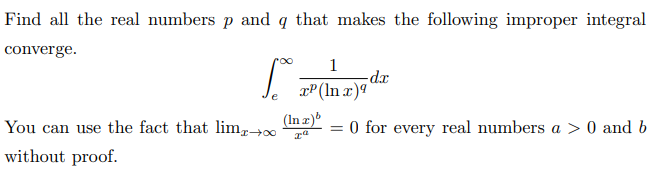 Solved Find all the real numbers p and q that makes the | Chegg.com