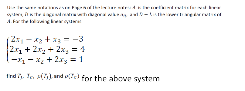 Solved Use the same notations as on Page 6 of the lecture | Chegg.com
