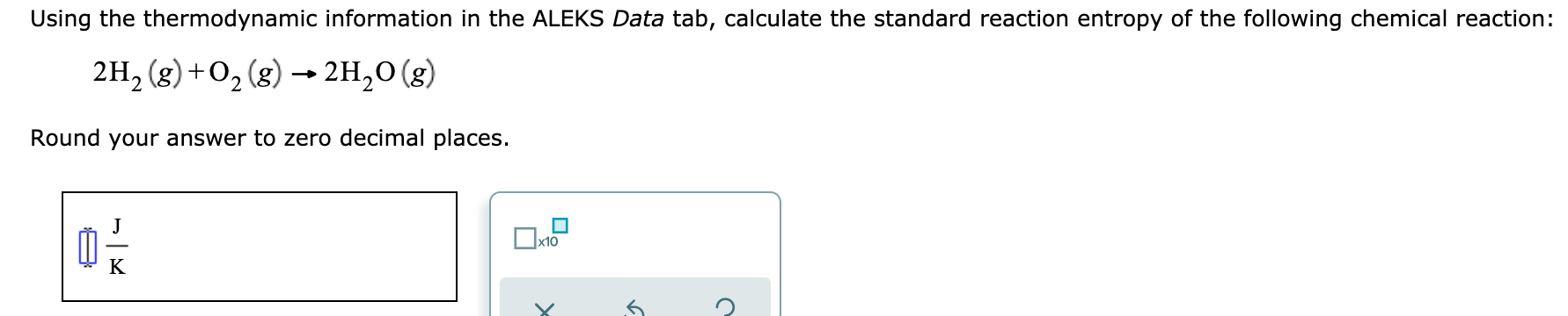 Solved Using the thermodynamic information in the ALEKS Data | Chegg.com