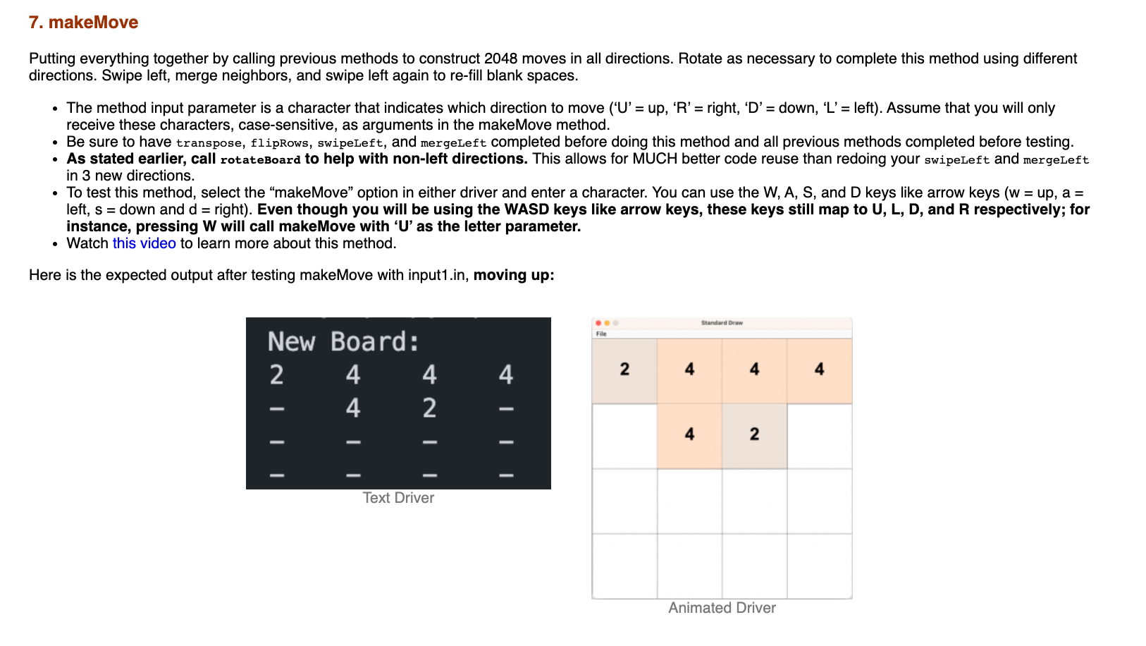Solved I'm trying to code the game 2048 using 2D-arrays and | Chegg.com