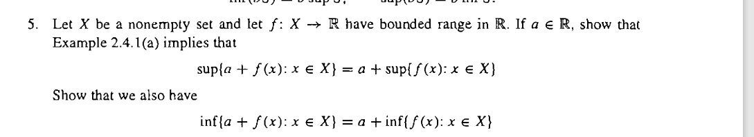 Solved Let X Be A Nonempty Set And Let Fx→r Have Bounded 