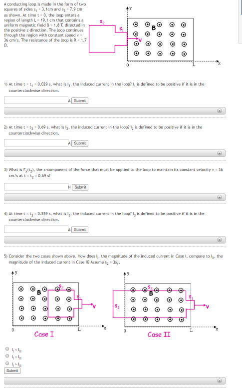 Solved #3 A conducting loop is made in the form of two | Chegg.com