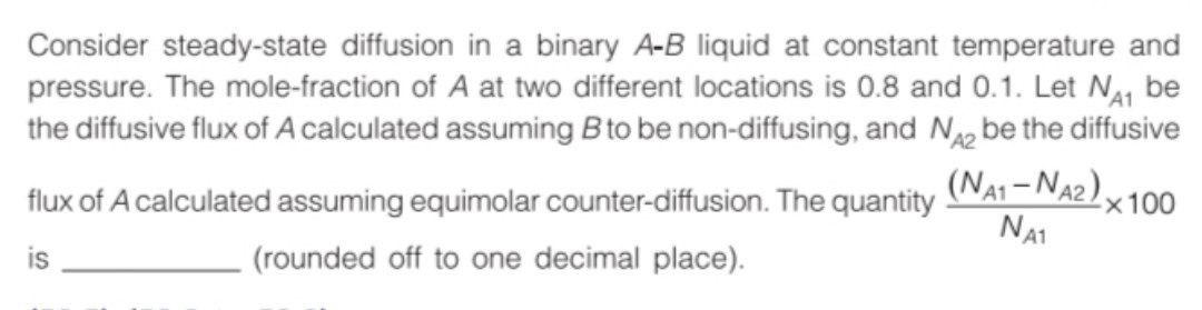 Solved Consider steady-state diffusion in a binary A-B | Chegg.com