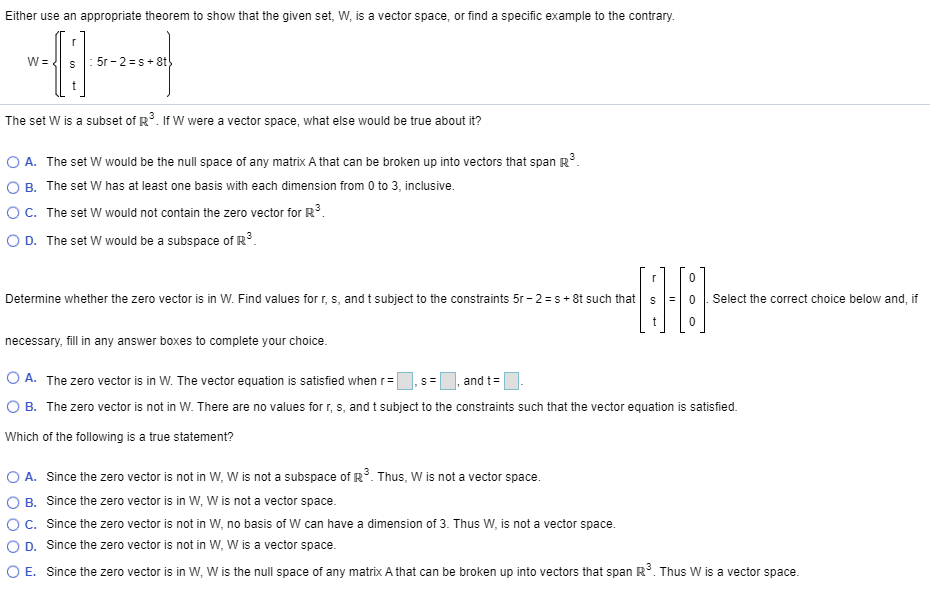 Solved Either use an appropriate theorem to show that the | Chegg.com
