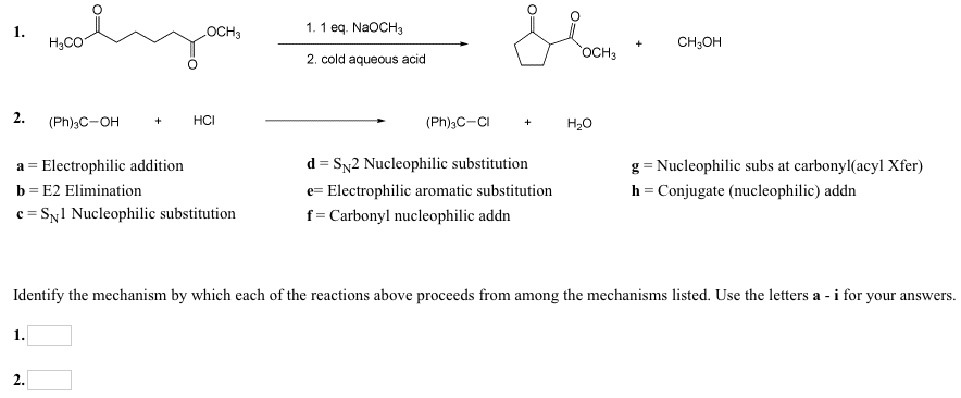 Solved OCH3 1. 1 eq. NaOCH3 H3CO Som CH3OH 2. cold aqueous | Chegg.com