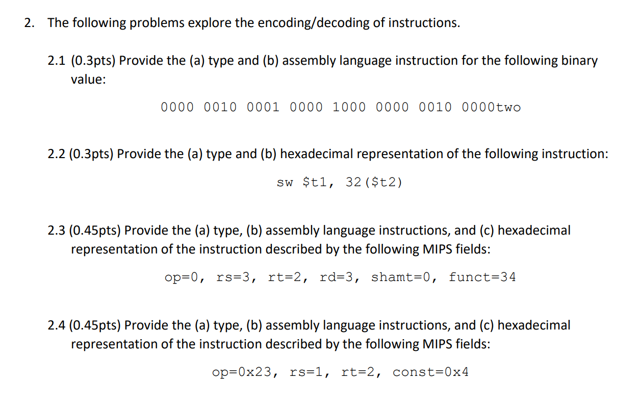 Solved 2. The following problems explore the | Chegg.com