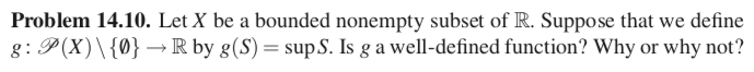Solved Problem 14.10. Let X be a bounded nonempty subset of | Chegg.com