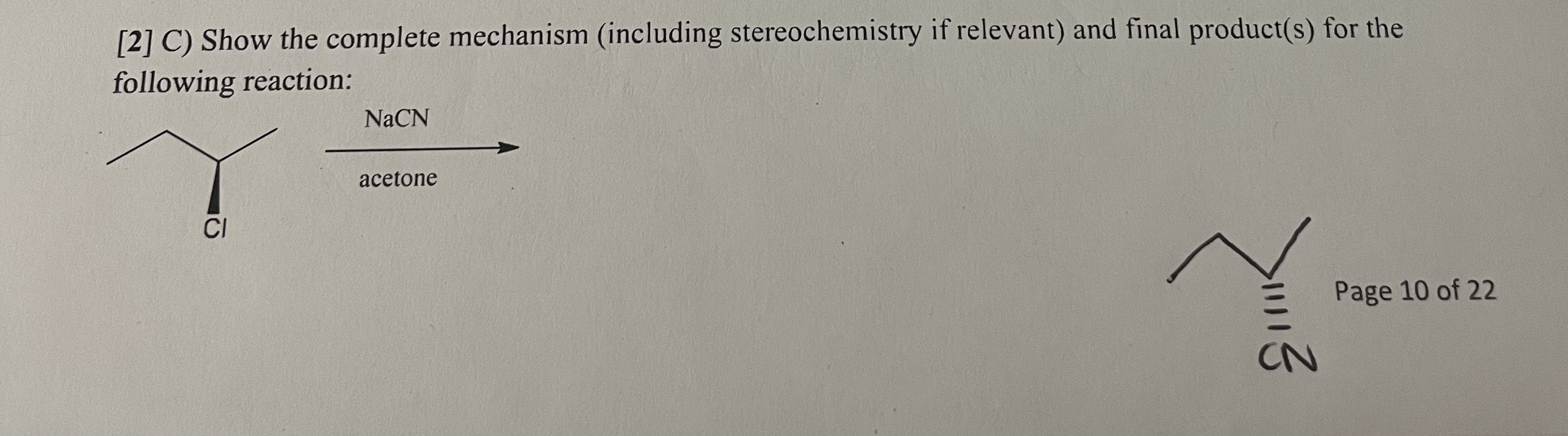 Solved [2] C) Show the complete mechanism (including | Chegg.com