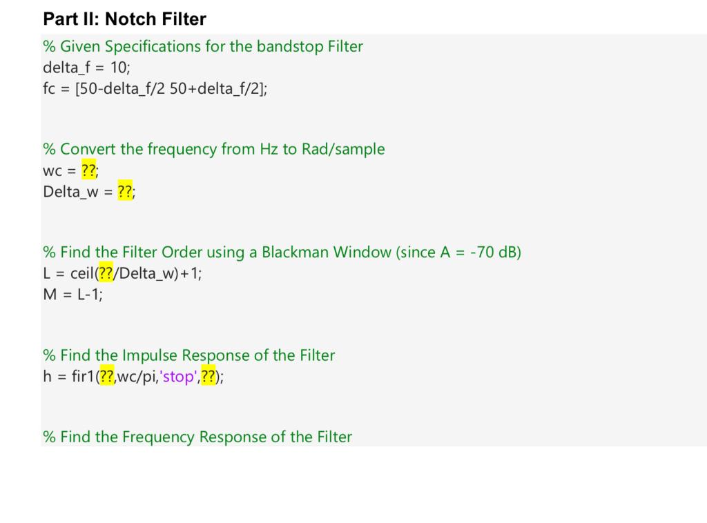 Solved A notch filter is simply a band stop filter with a | Chegg.com